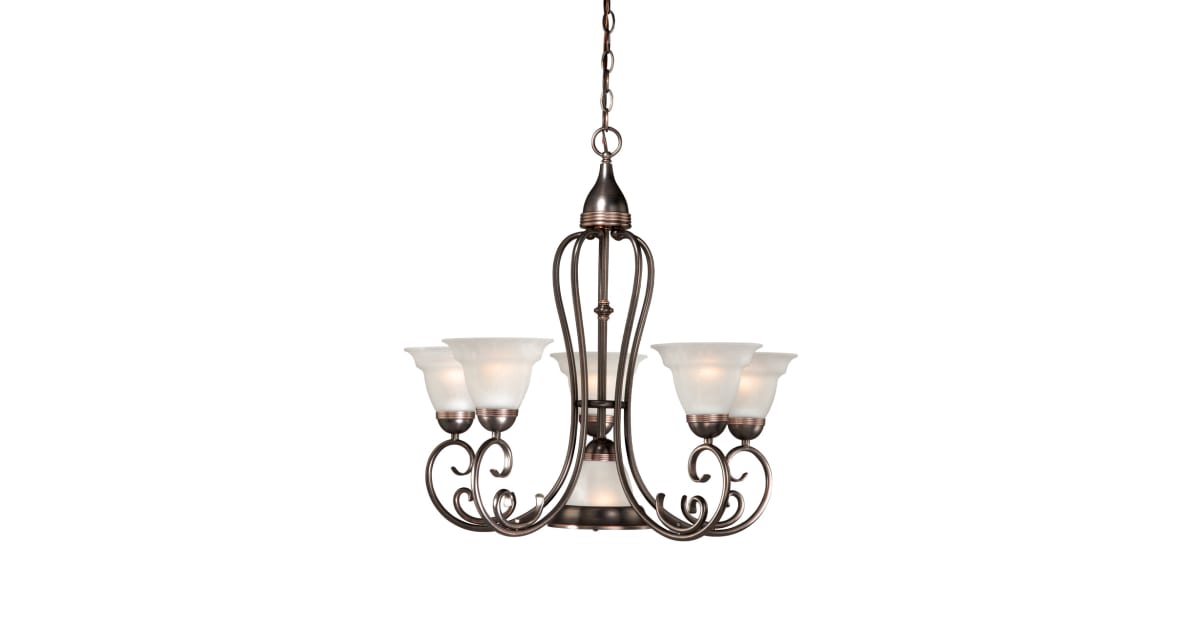 Vaxcel Lighting NI-CHB006ORZ 6 Light Up / Down Lighting Chandelier from ...