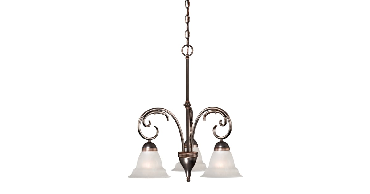 Vaxcel Lighting NI-CHD003ORZ 3 Light Down Lighting Chandelier from the ...
