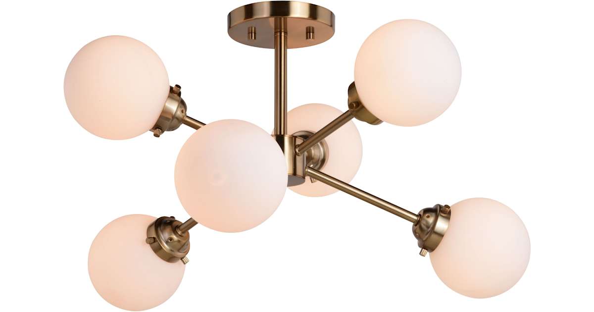 Vaxcel Lighting C0267 Orbit 6 Light 25" Wide Semi-Flush Ceiling Fixture ...
