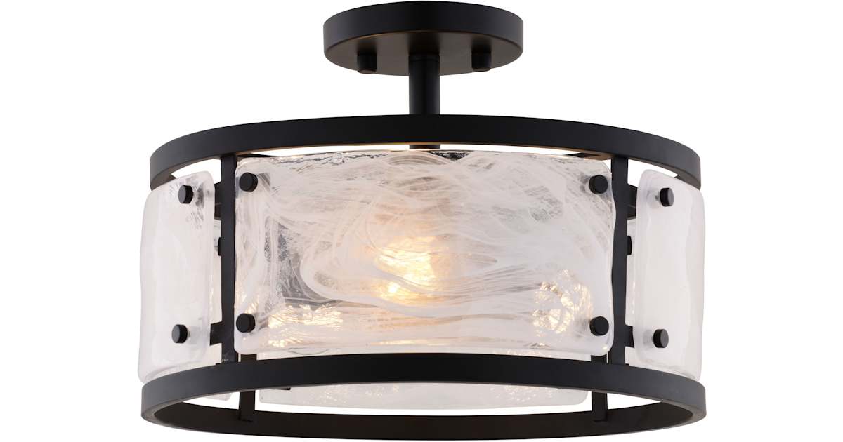 Vaxcel Lighting C0333 Wilder 3 Light 13" Wide Semi-Flush Drum Ceiling ...