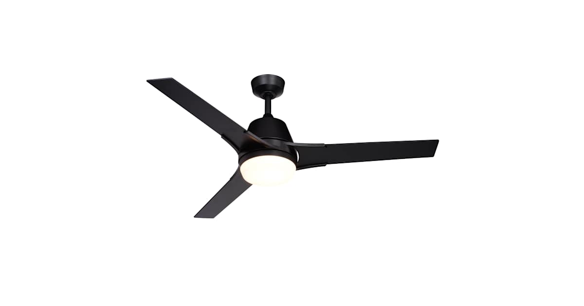 Vaxcel Lighting F0108 Crescent 52" 3 Blade Indoor / Outdoor LED Ceiling ...