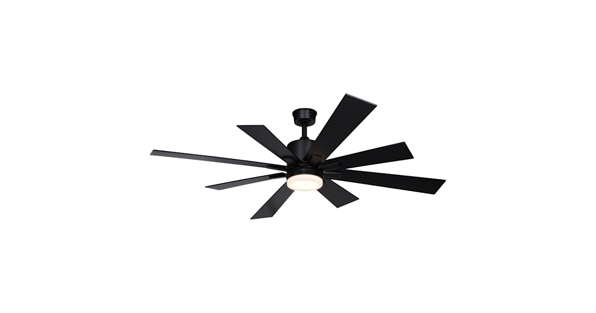 Vaxcel Lighting F0109 Crawford 60" 8 Blade Indoor / Outdoor LED Ceiling ...