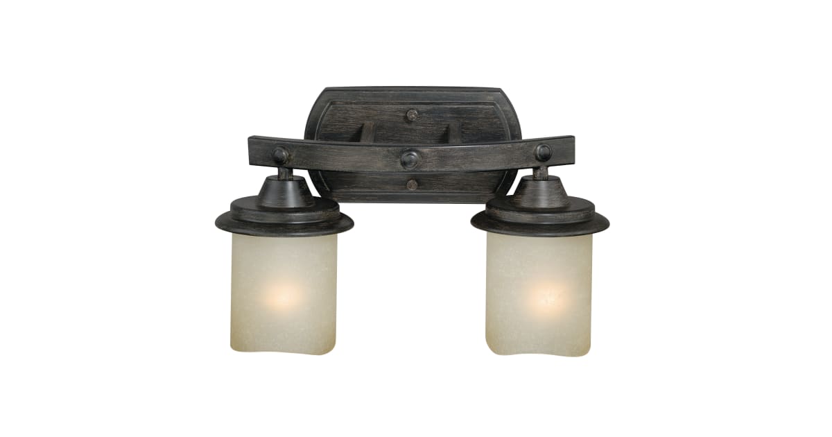 Vaxcel Lighting W0182 Halifax 2 Light Wall Sconce with Cylinder Shaped ...