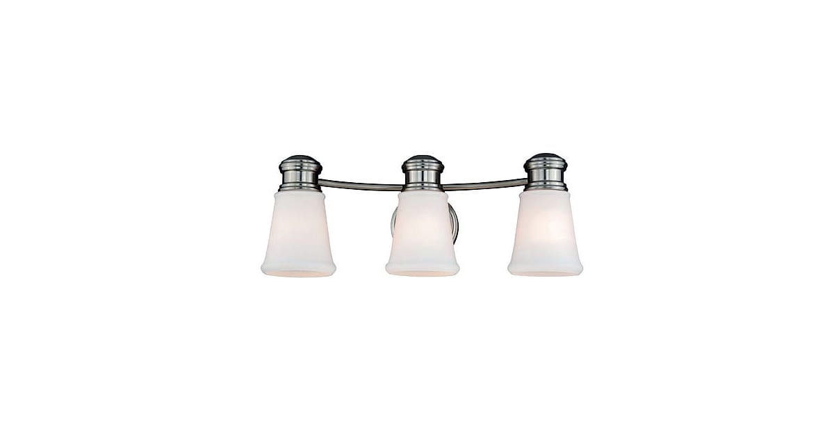 Vaxcel Lighting W0220 Malie 3 Light Vanity Light with White Glass ...