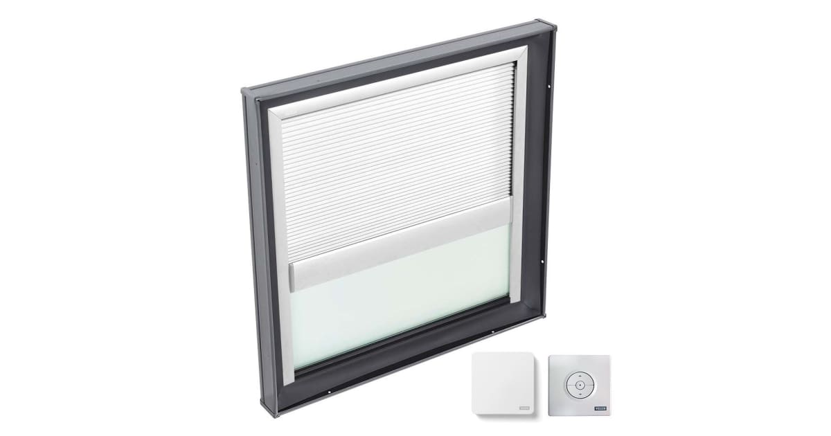 Velux FCM 2222 205CS00XW 22-1/2 x 22-1/2 Inch Tempered LowE3 Fixed Curb ...