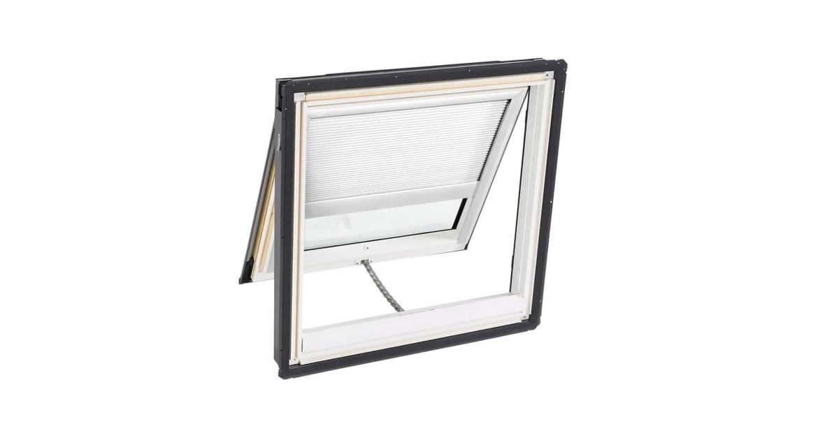 Velux VS C01 2004CS00XW VS 21 x 26-7/8 Inch Laminated LowE3 Manual Venting Deck Mount Skylight ...