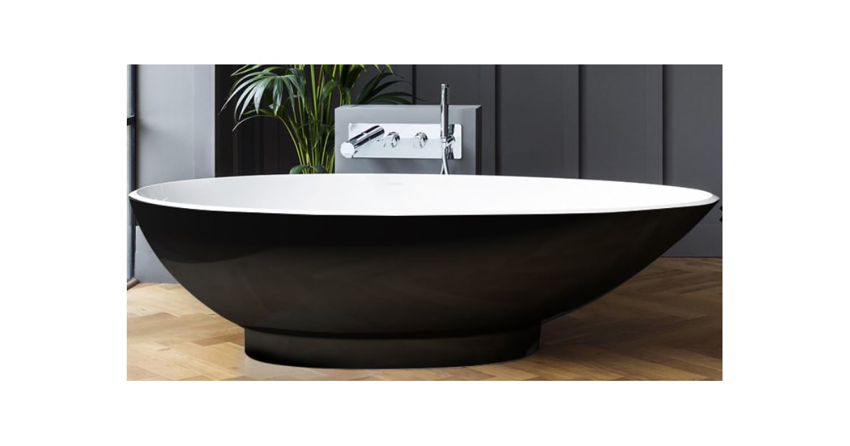 Victoria and Albert NAP-N-LH-BKMB-OF Napoli 75" Free Standing Volcanic ...