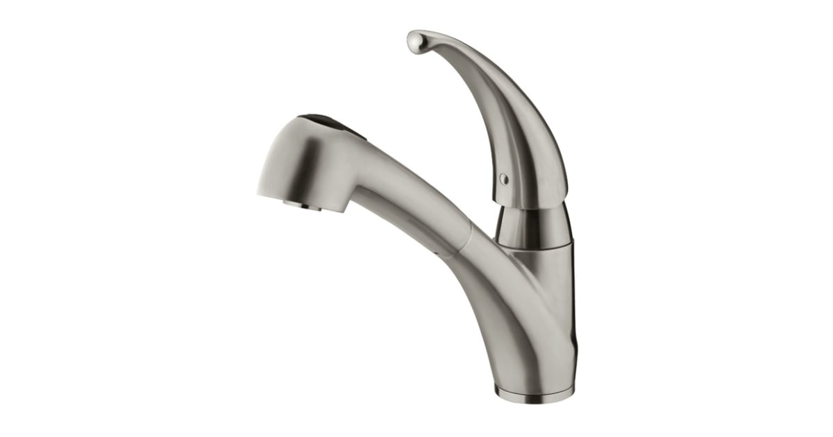 Vigo VG02018ST Single Handle Stainless Steel Finished Kitchen Faucet ...