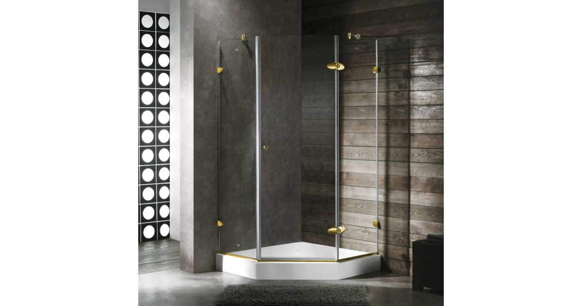 Vigo VG6061PBCL42 Verona 73-3/8" High x 40" Wide x 40" Deep Hinged ...
