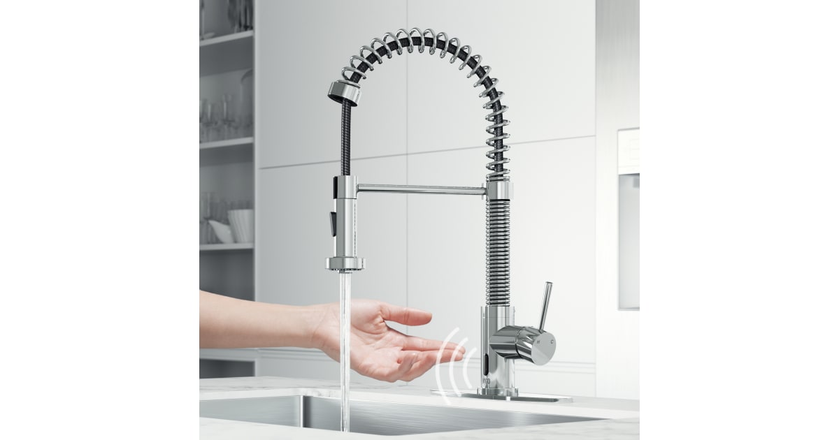 Vigo VG02001CHSK1 Edison 1.8 GPM Single Hole Pre-Rinse Pull Down Faucet ...