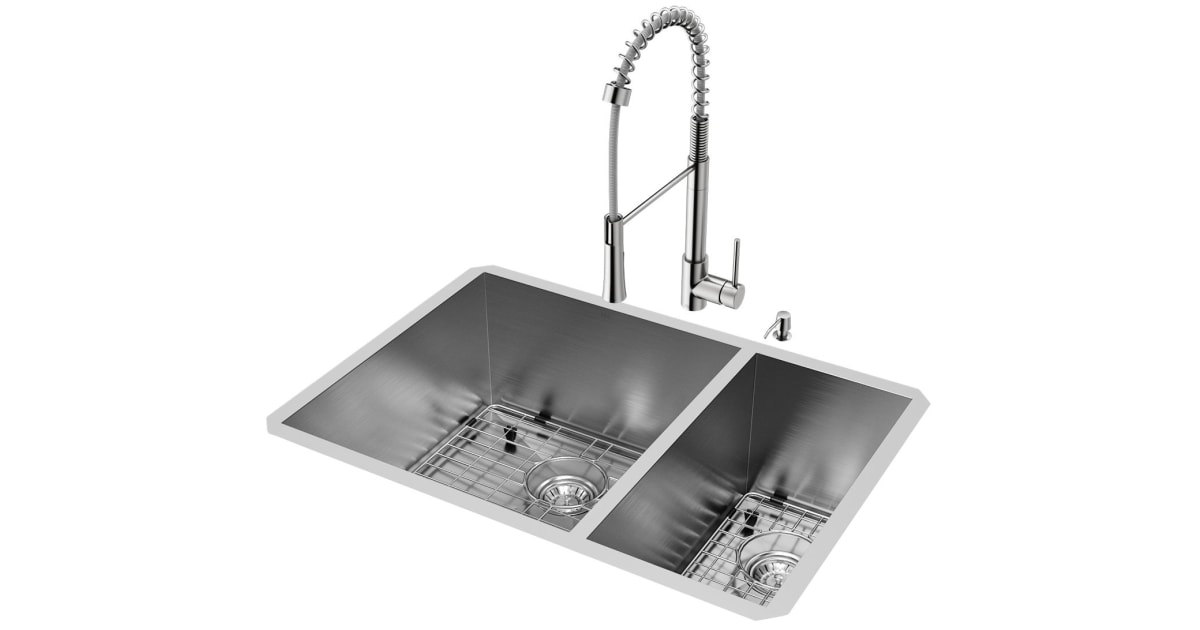 Vigo VG15422 Endicott 29" Undermount Double Basin Stainless Steel ...