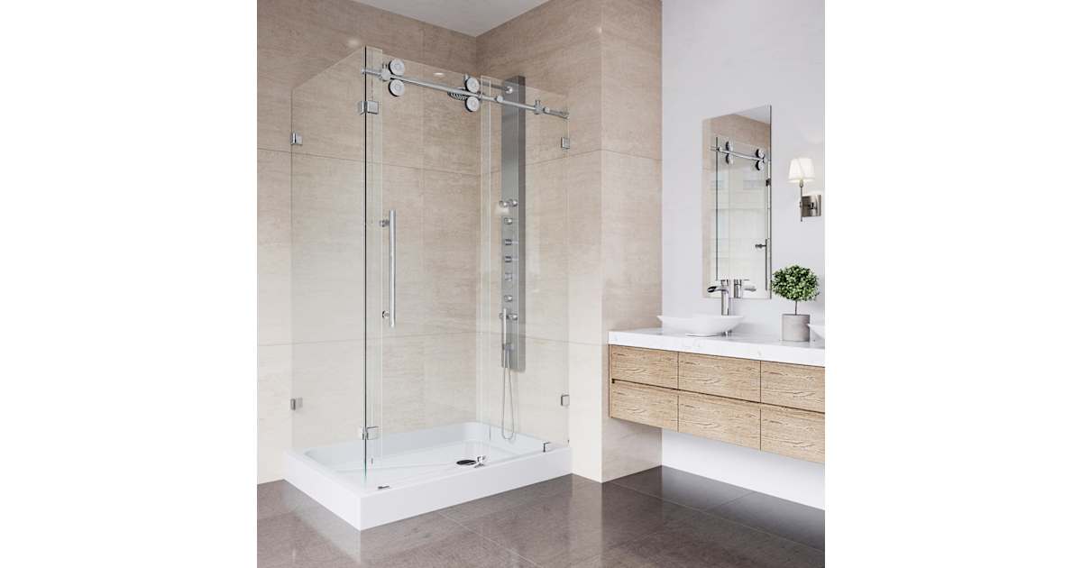 Vigo VG6051CHCL48WR Winslow 80" High x 48" Wide x 36" Deep Sliding ...