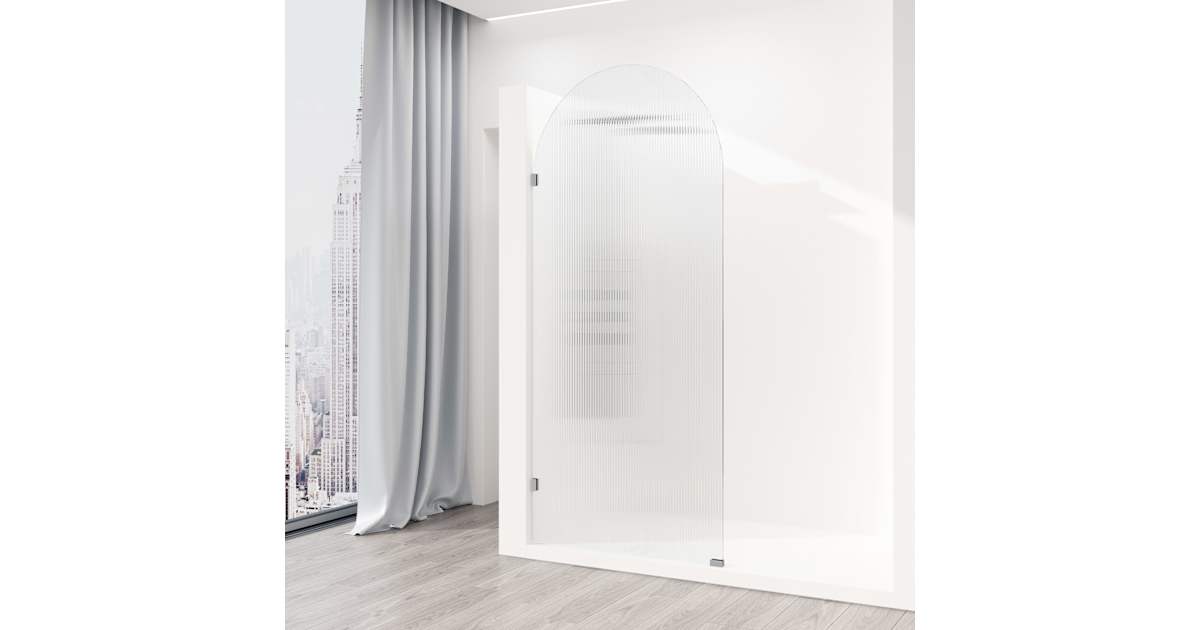 Vigo VG6094CHFL3478 Arden 78" High x 34" Wide Hinged Frameless Shower ...