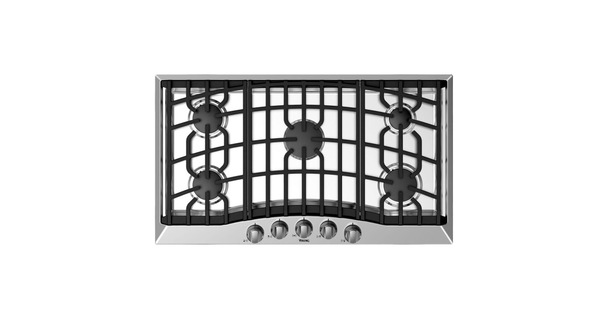 Viking RVGC3365BSS 36 Inch Wide Built-In Natural Gas Cooktop with ...