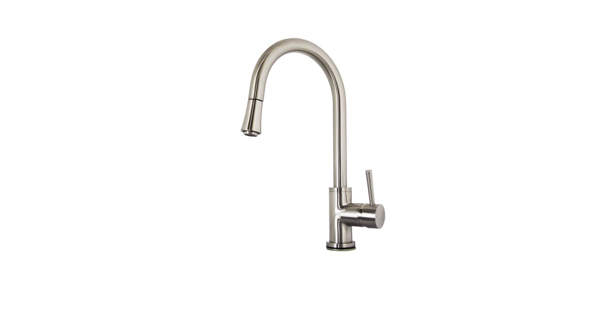 Virtu USA PSK-1003-BN Sedna Pullout Spray High-Arc Kitchen Faucet with ...