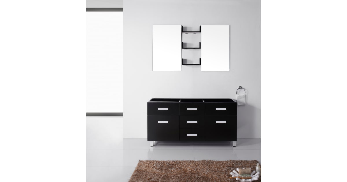 Virtu USA UM-3063-S-ES Maybell 56" Bathroom Vanity Cabinet - Includes ...