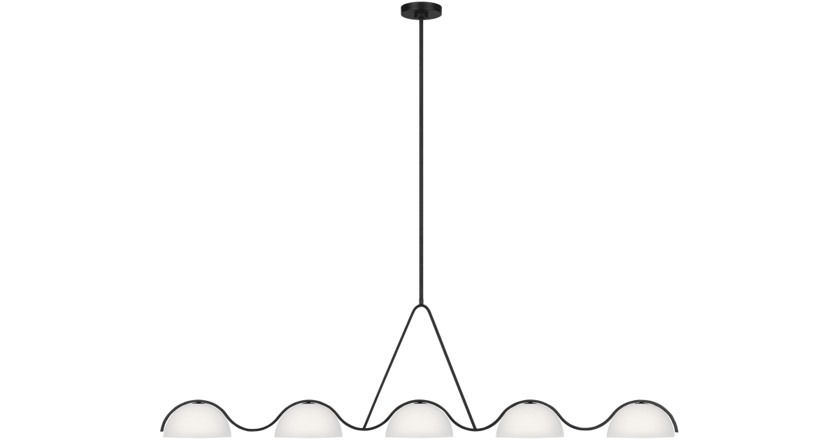 Visual Comfort KC1125MBK Nido 5 Light 60" Wide Linear Chandelier ...