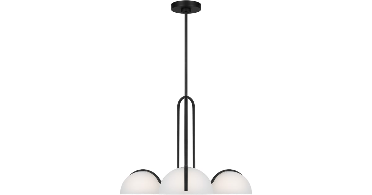 Visual Comfort KC1133MBK Nido 3 Light 26" Wide Chandelier | Ferguson Home