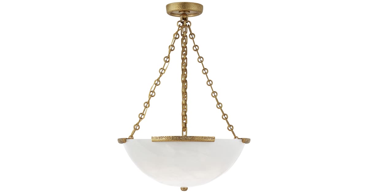 Visual Comfort ARN 5330HAB-WG Mezan 22" Medium Chandelier with White ...