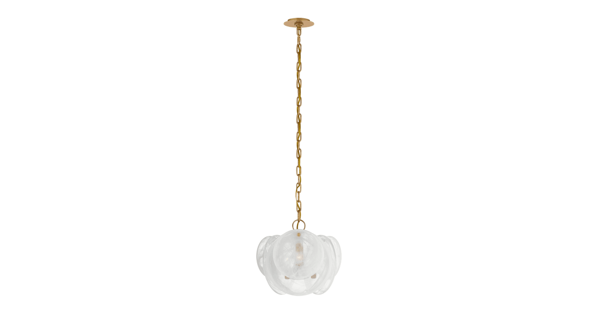 Visual Comfort ARN 5453G-WSG Loire 16" Petite Chandelier with White ...