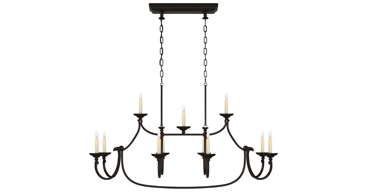 Visual Comfort CHC 5495AI Flemish 50" Large Linear Chandelier by E.F ...