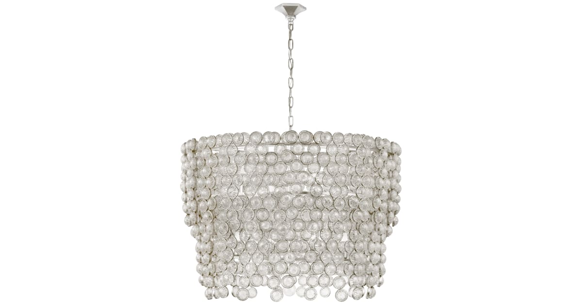 Visual Comfort JN 5232BSL/CG Milazzo 36" Large Crystal Waterfall ...