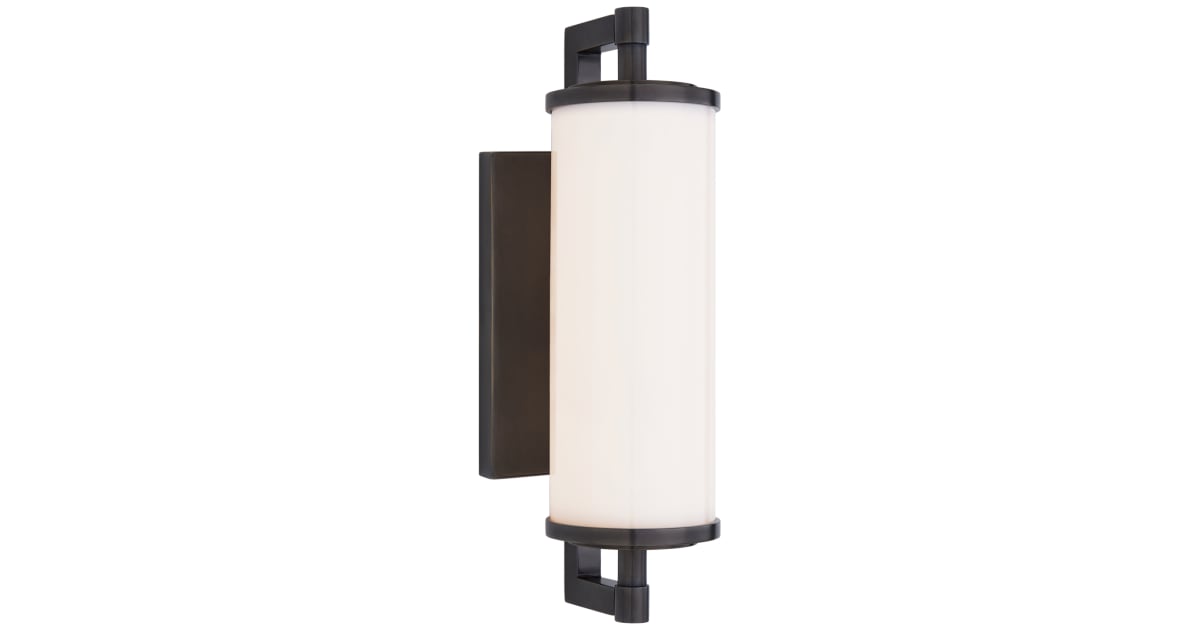 Visual Comfort TOB 2705BZ-WG Landis 13" LED Bath Light with White Glass ...