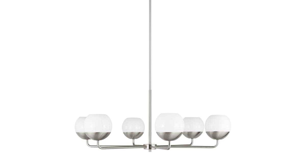 Visual Comfort 3168106-962 Alvin 6 Light 38" Wide Chandelier with ...