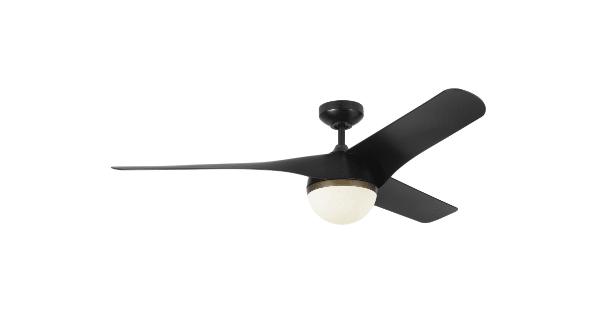 Visual Comfort 3AKR56BKD Akova LED 56" 3 Blade Indoor / Outdoor DC ...