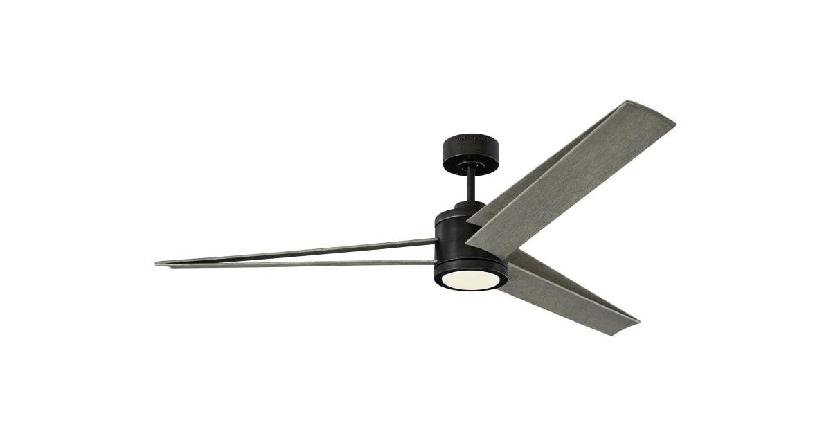 Visual Comfort 3AMR60AGPD Armstrong 60" 3 Blade Indoor DC Motor Ceiling ...