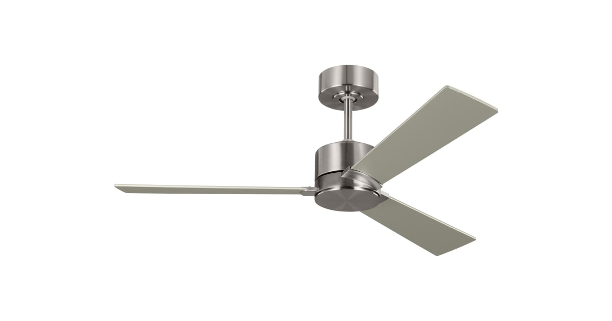 Visual Comfort 3RZR44BS Rozzen 44" 3 Blade Indoor Ceiling Fan ...
