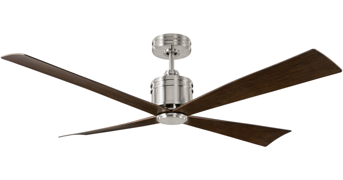 Visual Comfort 4LNCR56BS Launceton 56" 4 Blade Indoor Ceiling Fan ...