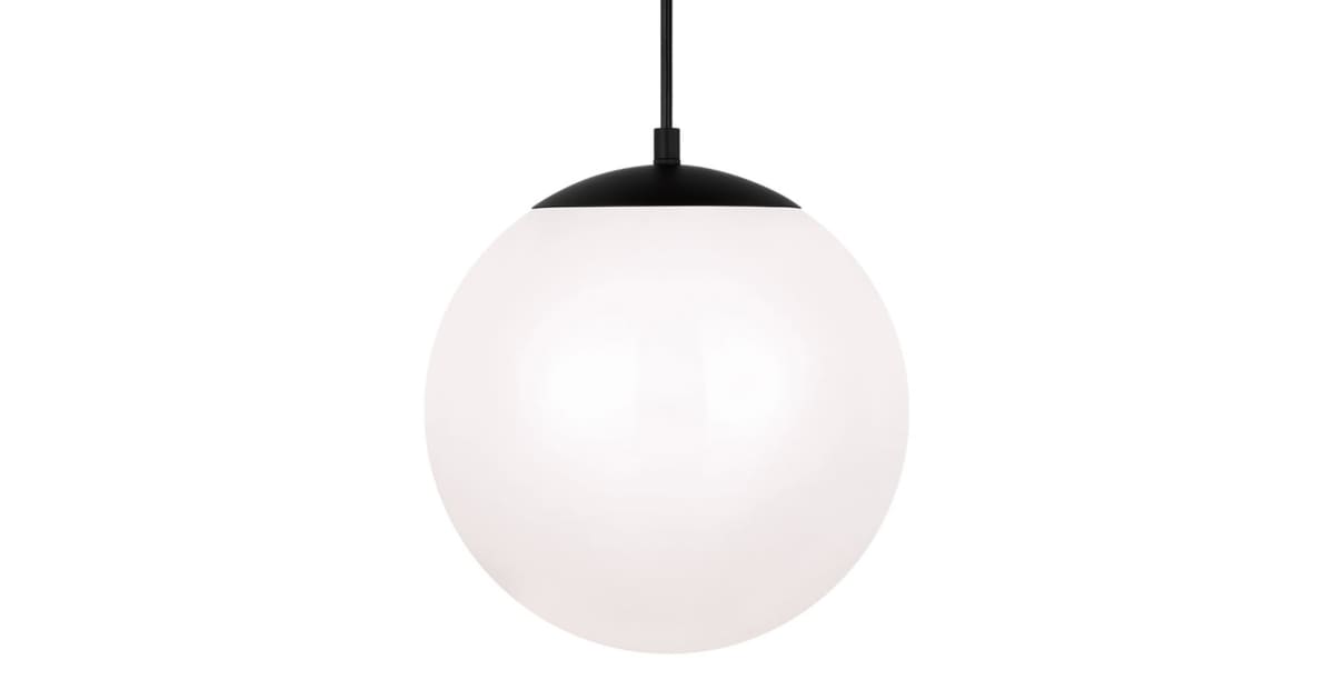 Visual Comfort 6022-112 Leo 12" Wide Pendant with Smooth White Glass ...