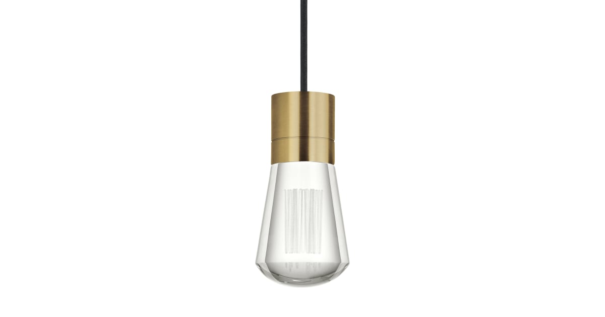 Visual Comfort 700TDALVPMCBNB-LED922 Alva 4" Wide LED Natural Brass ...