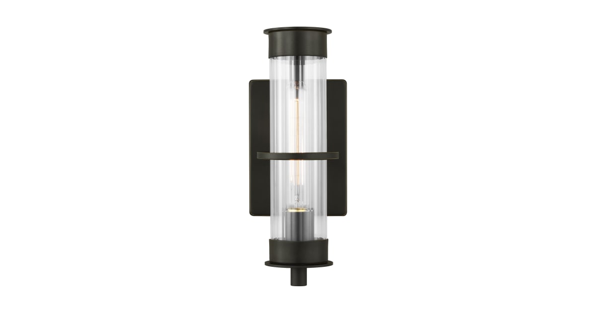 Visual Comfort 8526701-71 Alcona 13" Tall Wall Sconce with Ribbed Glass ...