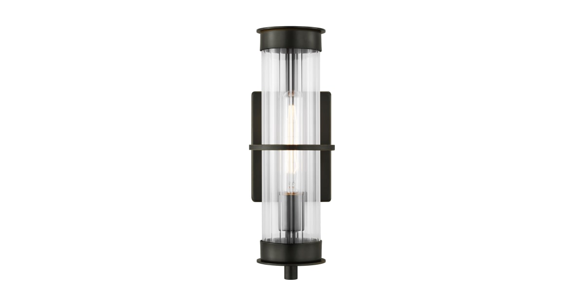 Visual Comfort 8626701-71 Alcona 15" Tall Wall Sconce with Ribbed Glass ...