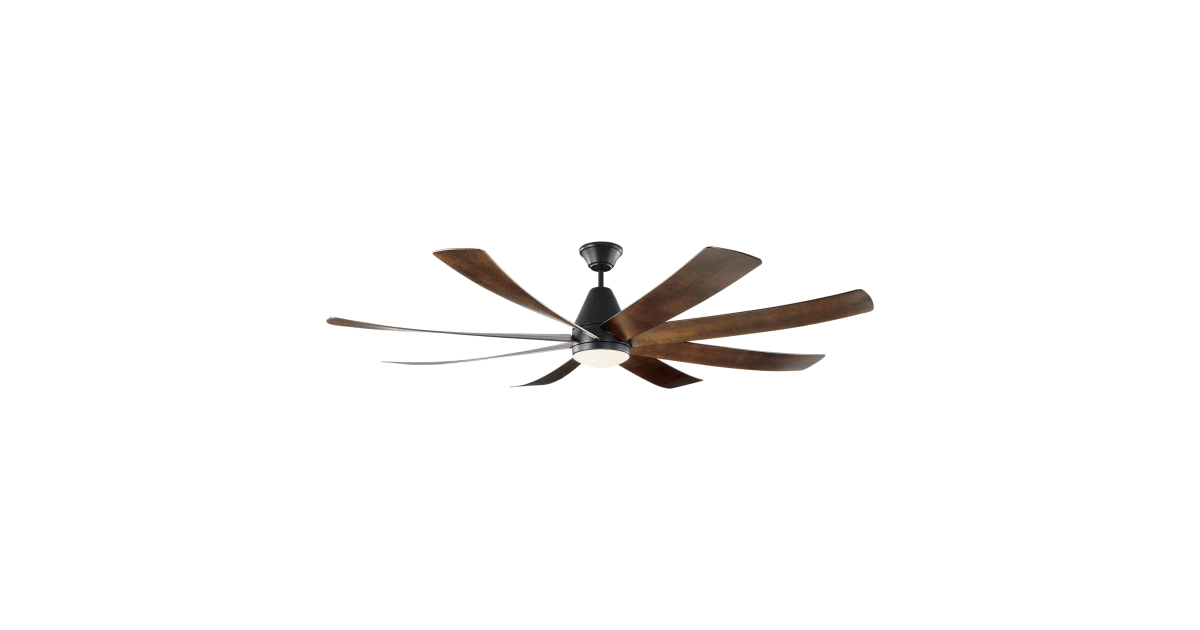Visual Comfort 8KGR72BKD Kingston 72" 8 Blade Indoor DC Motor Ceiling ...