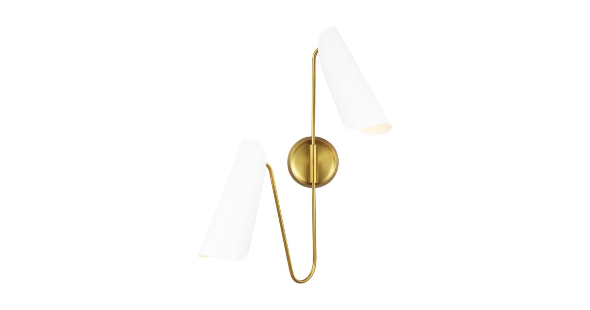 Visual Comfort AEW1002BBSMWT Tresa 2 Light 25" Tall Wall Sconce | Build.com