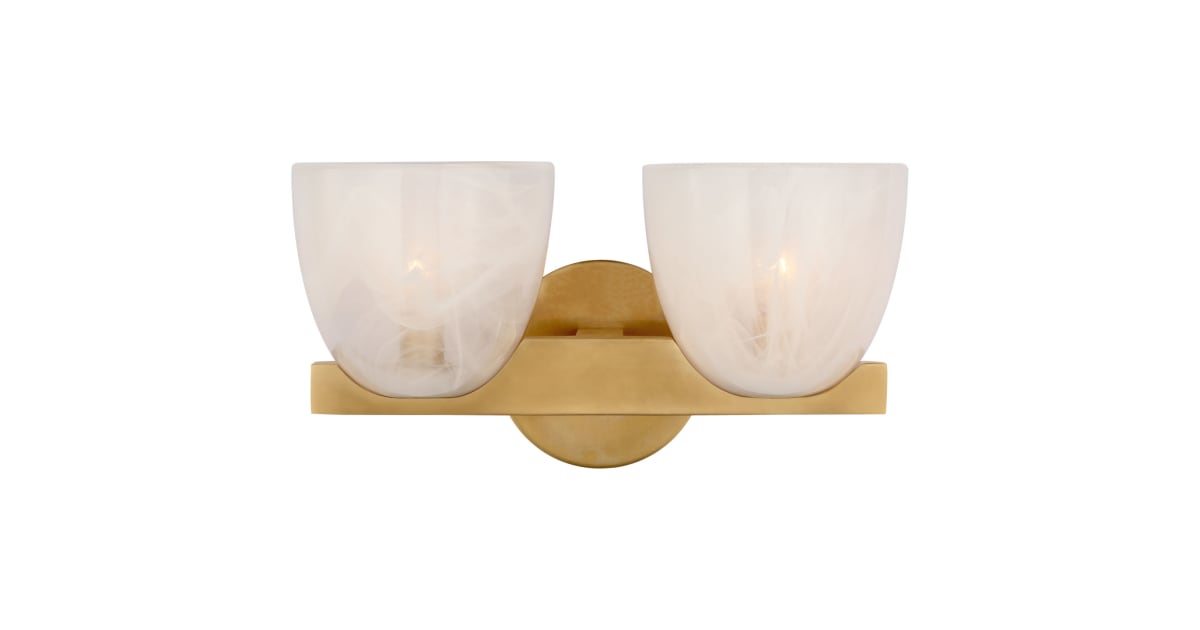 Visual Comfort ARN 2492HAB-WSG Carola 2 Light 14" Wide Vanity Light ...