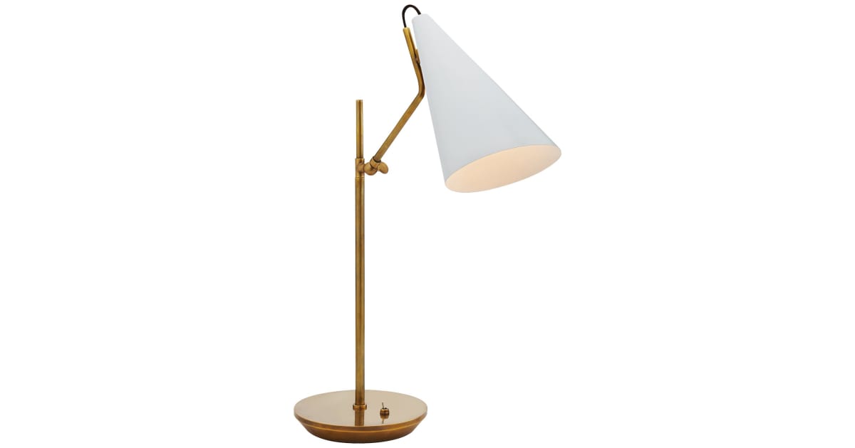 Visual Comfort ARN 3010HAB-WHT Clemente 21" Table Lamp by AERIN | Ferguson Home