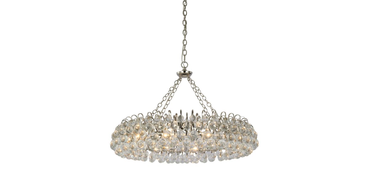 Visual Comfort ARN 5118PN-CG Bellvale 10 Light 37" Wide Crystal Ring ...