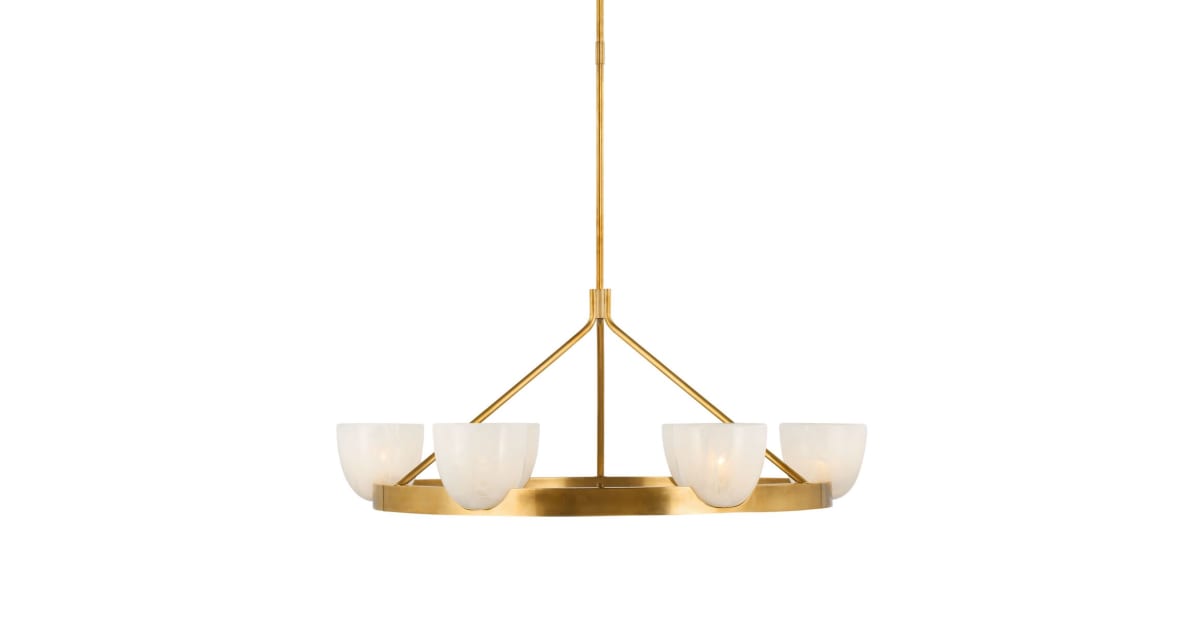 Visual Comfort ARN 5490HAB-WSG Carola 6 Light 36" Wide Chandelier ...
