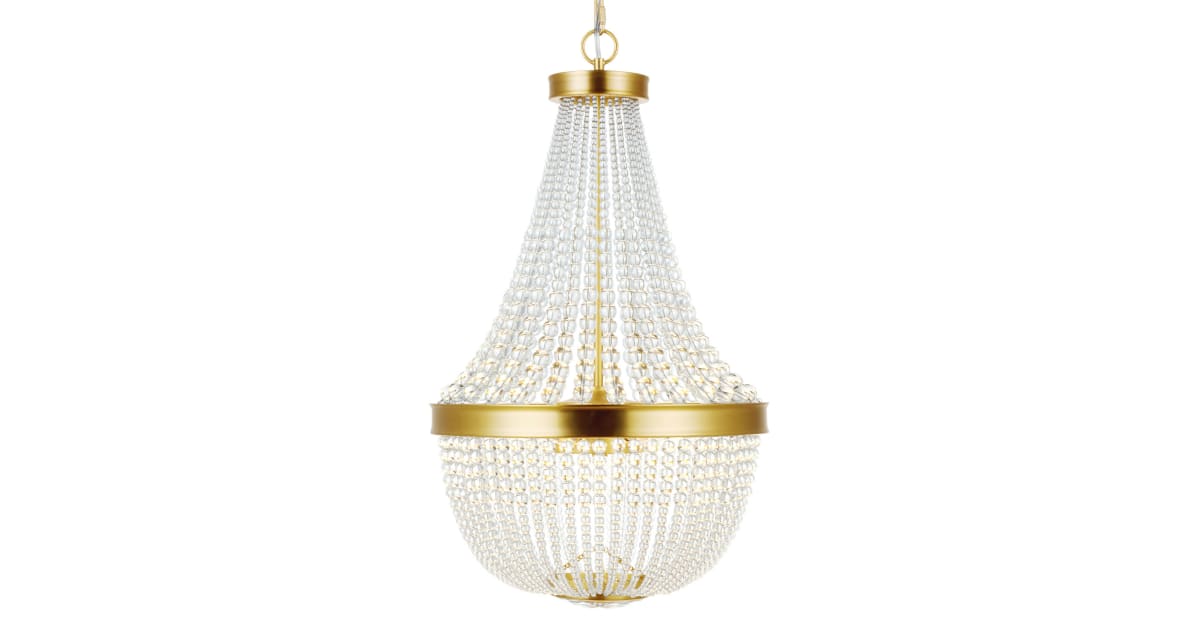 Visual Comfort CC1476BBS Summerhill 6 Light 16" Wide Crystal Empire ...