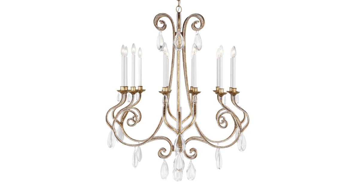 Visual Comfort CC15312ADB Kinsale 12 Light 39" Wide Crystal Chandelier ...