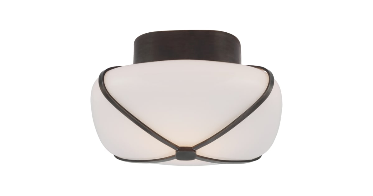 Visual Comfort CD 4004GM-WG Fondant 8" Wide LED Semi-Flush Square ...