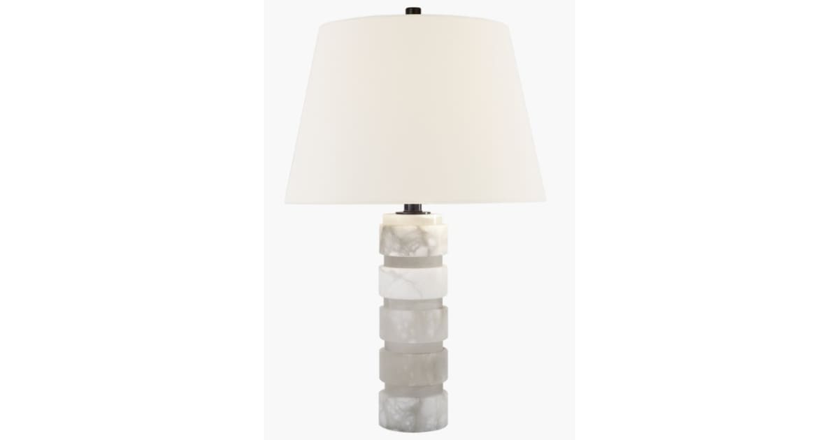 Visual Comfort CHA 8945ALB-L Round Chunky Stacked 30" Tall Table Lamp ...