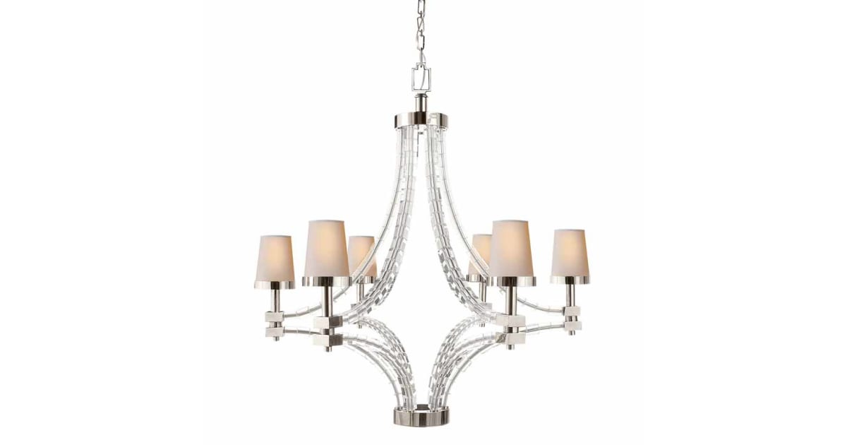 Visual Comfort CHC 1530PN-NP Crystal 34" Shaded Chandelier by E. F ...