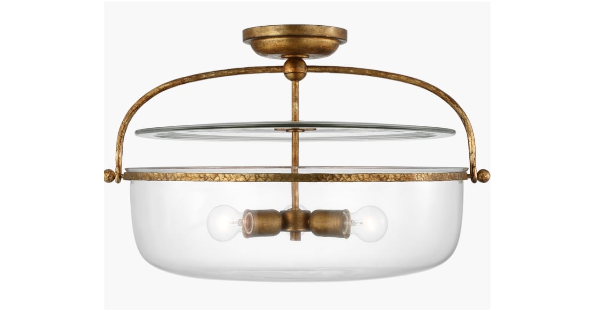 Visual Comfort CHC 4272GI-CG Lorford 3 Light 28" Wide Semi-Flush Bowl ...