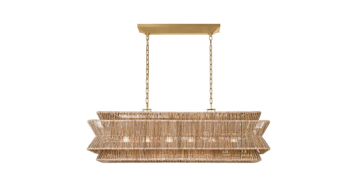 Visual Comfort CHC 5025AB/NAB Antigua 6 Light 54" Wide Linear ...