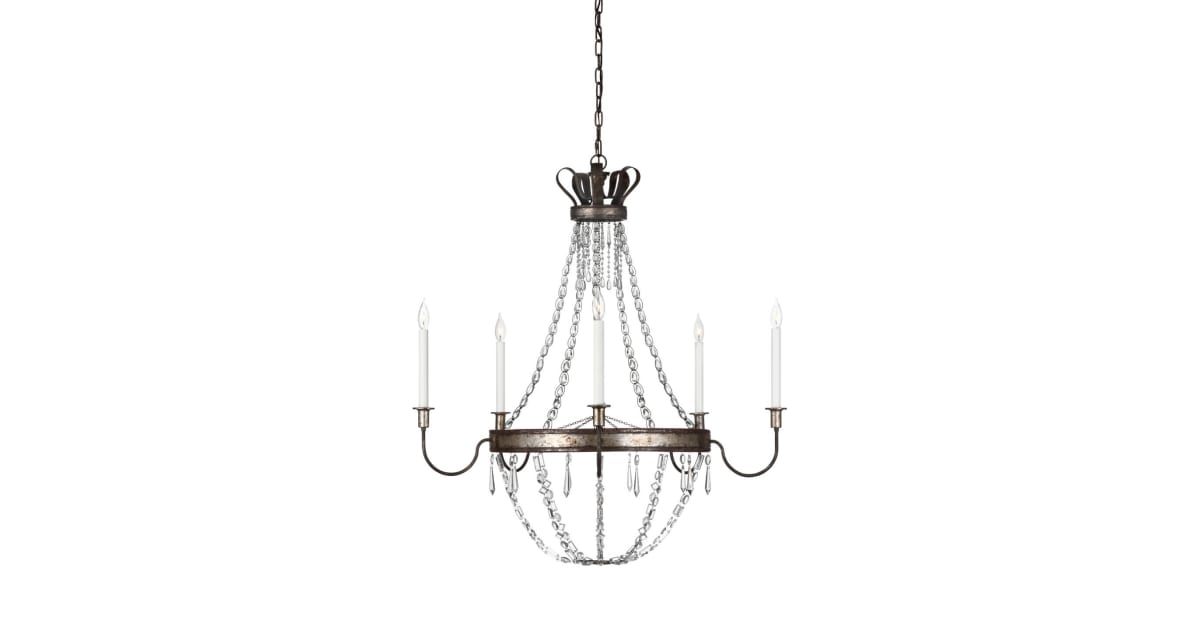 Visual Comfort CHC 5446CSV Alessa 5 Light 38" Wide Crystal Candle Style ...